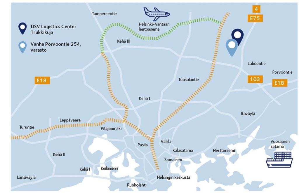 Logistiikkakeskukset Suomessa | DSV