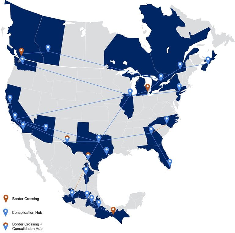 US-Mexico cross-border transport and logistics | DSV