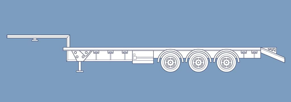 Shipping trailer | Step deck or single drop | DSV