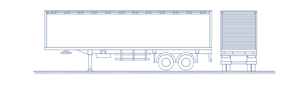 Shipping trailer | Double drop or lowboy trailer | DSV